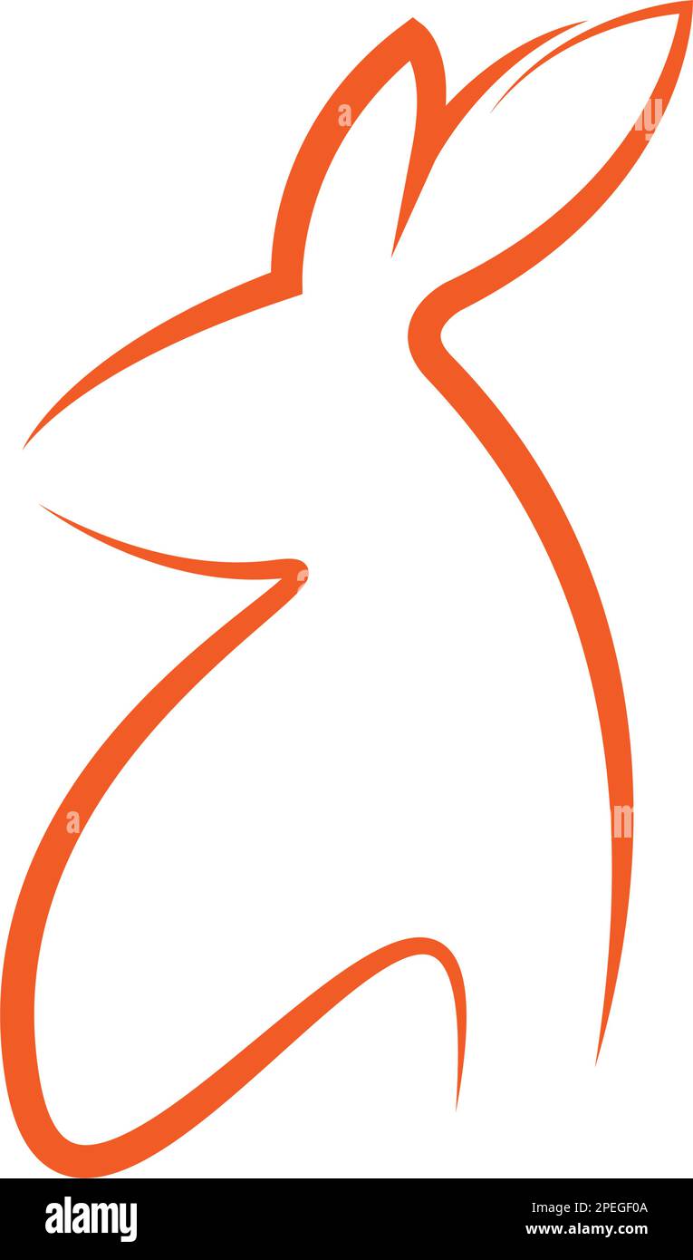 simple and elegant rabbit logo vector template Stock Vector Image & Art ...