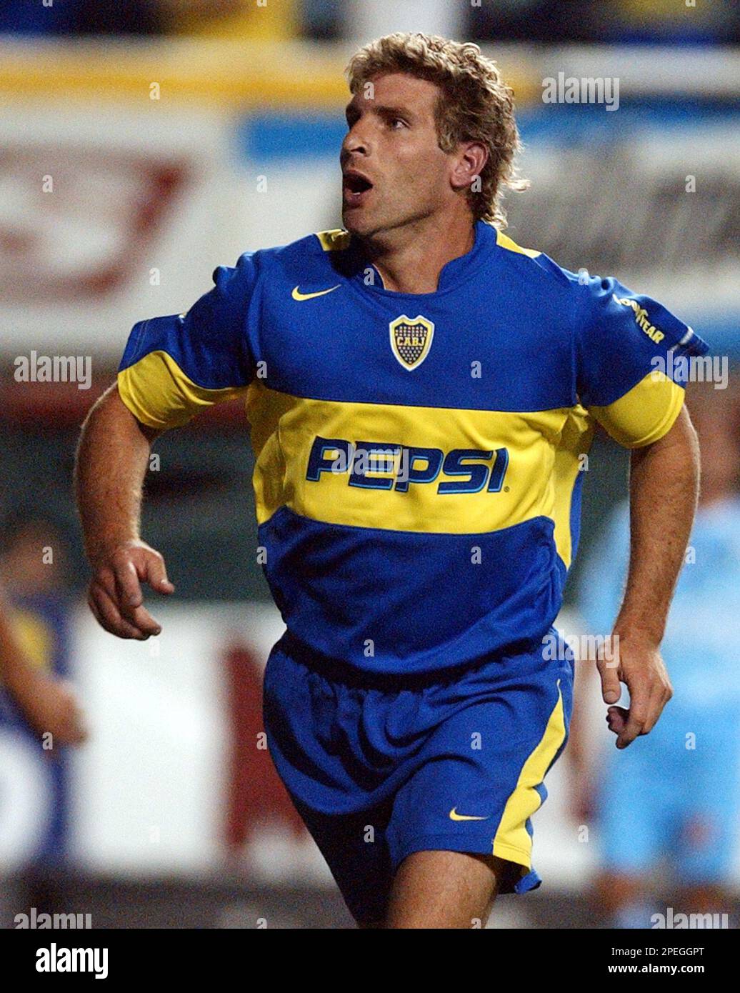Martin Palermo, of Argentina's Boca Juniors, begins celebrating his ...