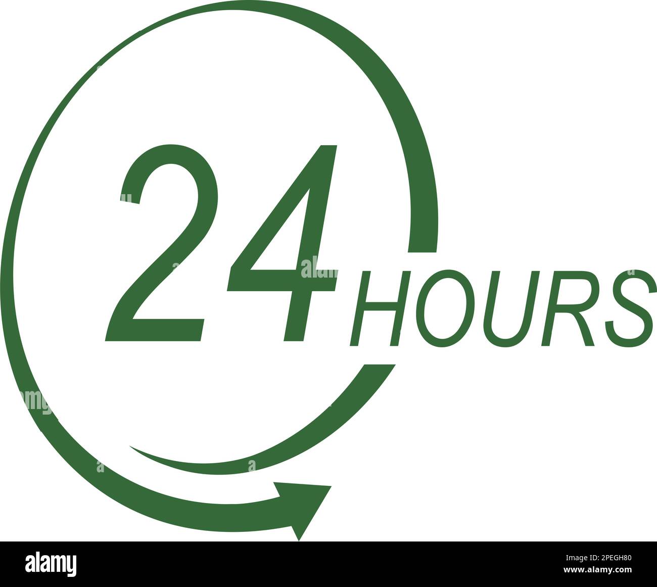 sign of 48 clock arrow hours logo vector icon illustration design Stock ...