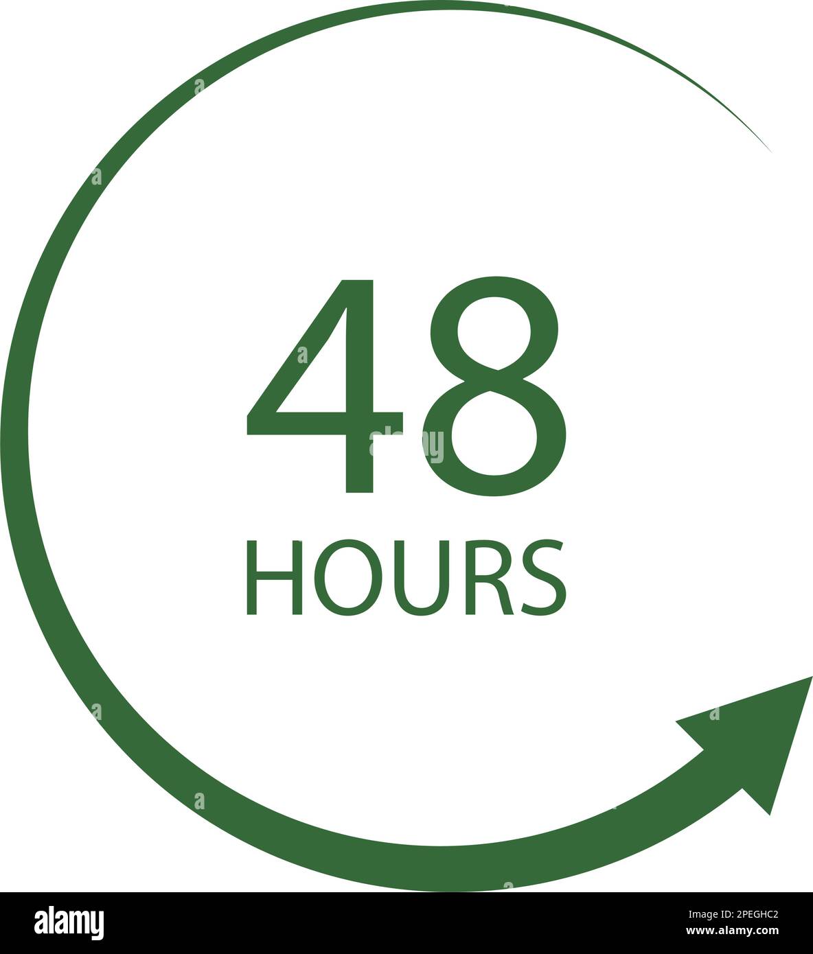 sign of 48 clock arrow hours logo vector icon illustration design Stock ...