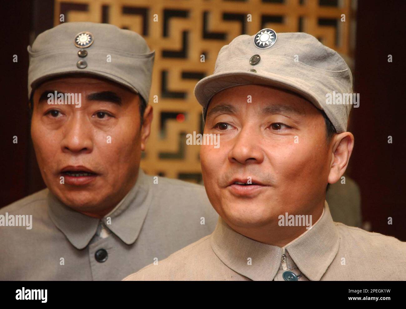 Chinese actors Lu Qi, right, and Wang Wufu, respectively playing the ...