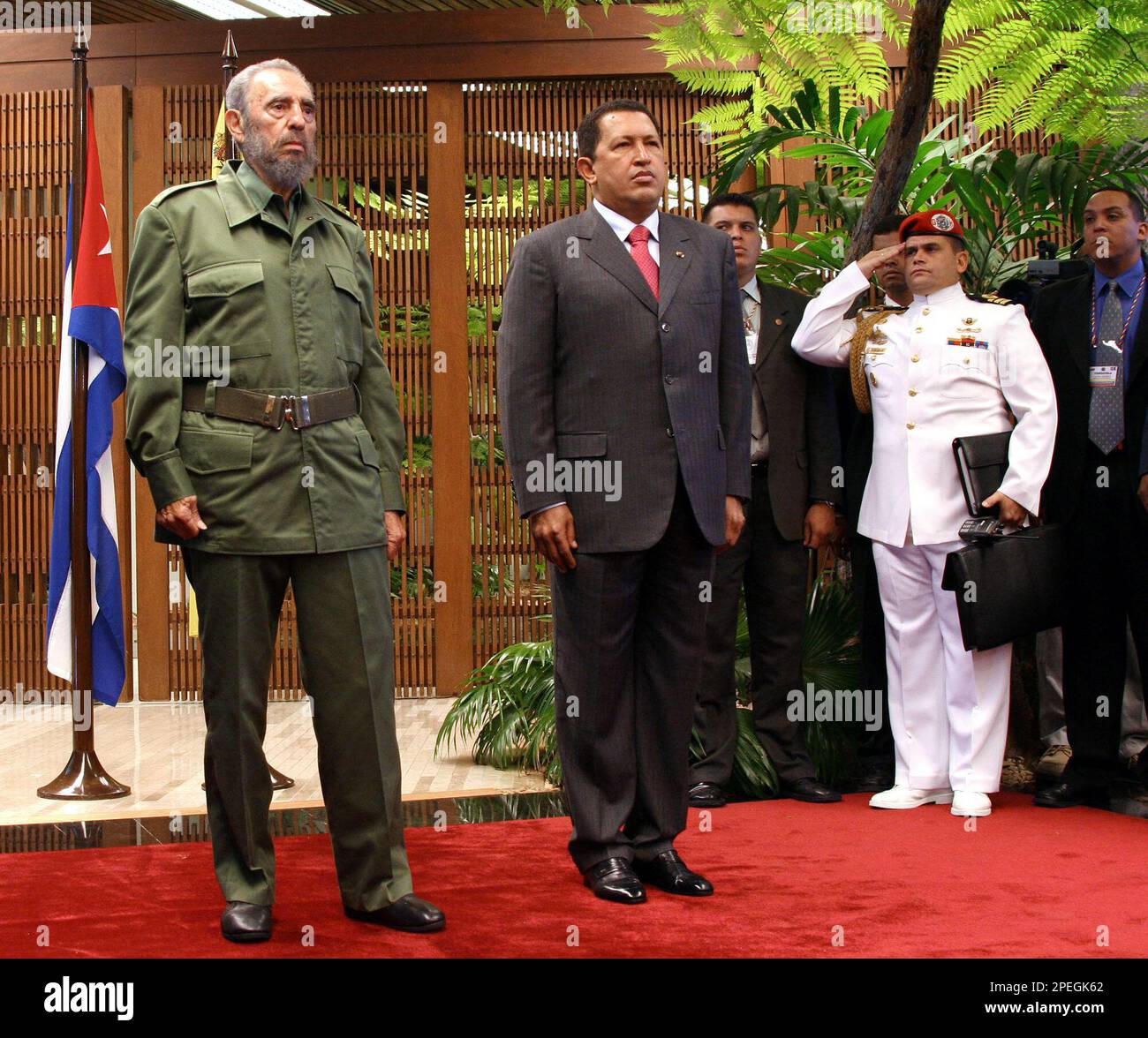 **FILE** Cuban President Fidel Castro, left, and Venezuelan President ...