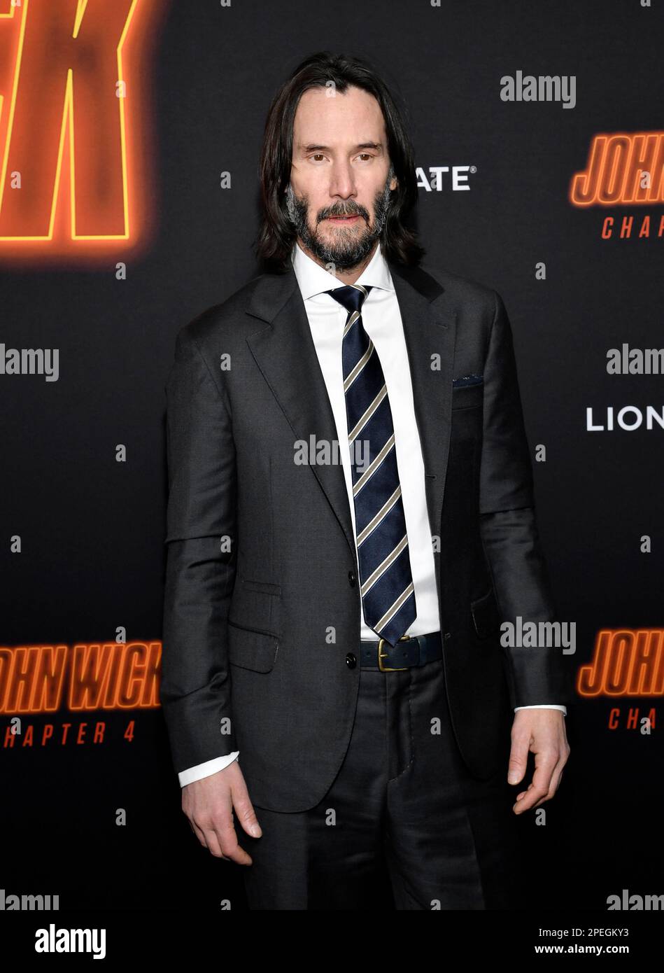 Keanu Reeves attends a special screening of "John Wick: Chapter 4" at ...