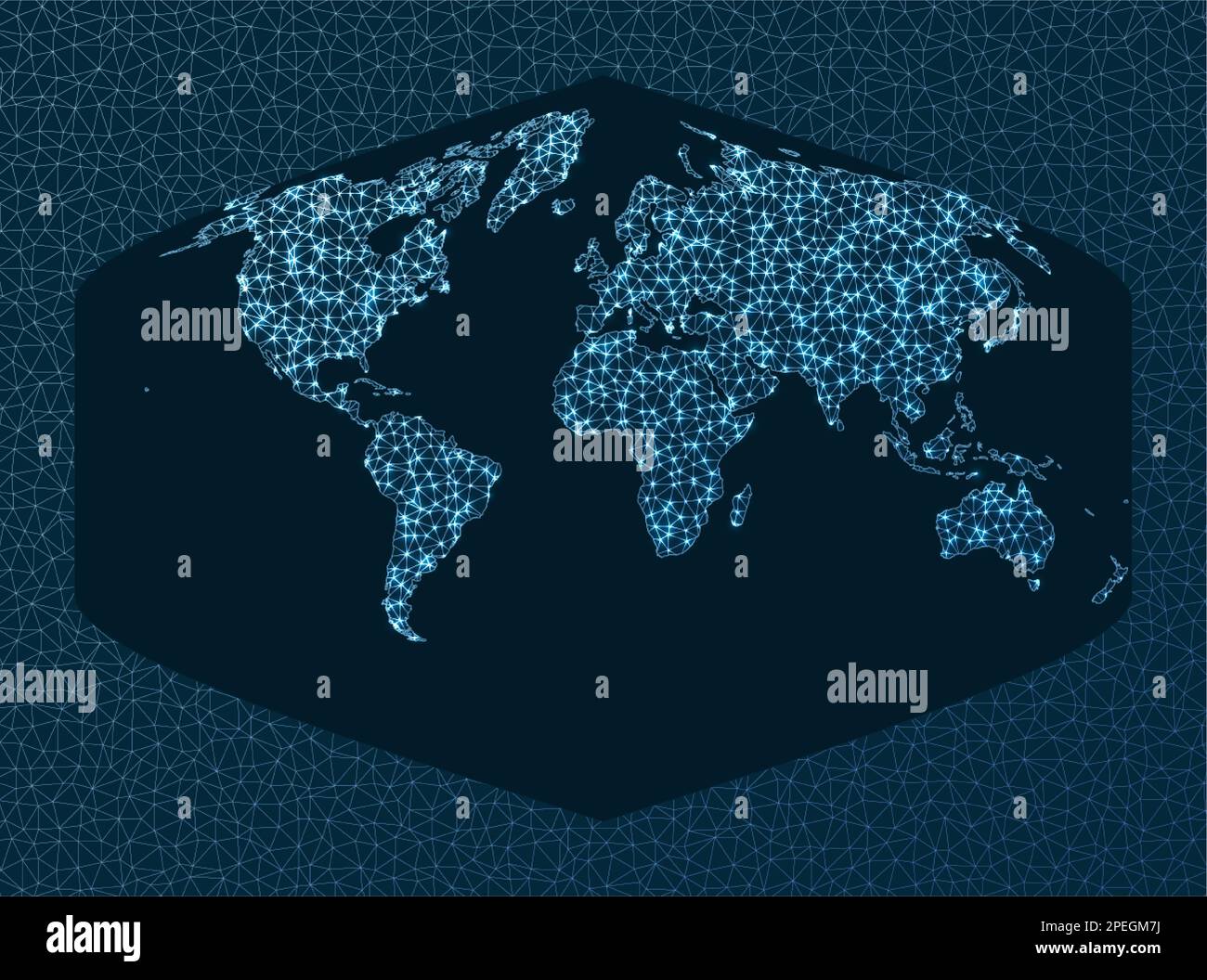 Illustration Of Global Network Baker Projection World Network Captivating Connections Map