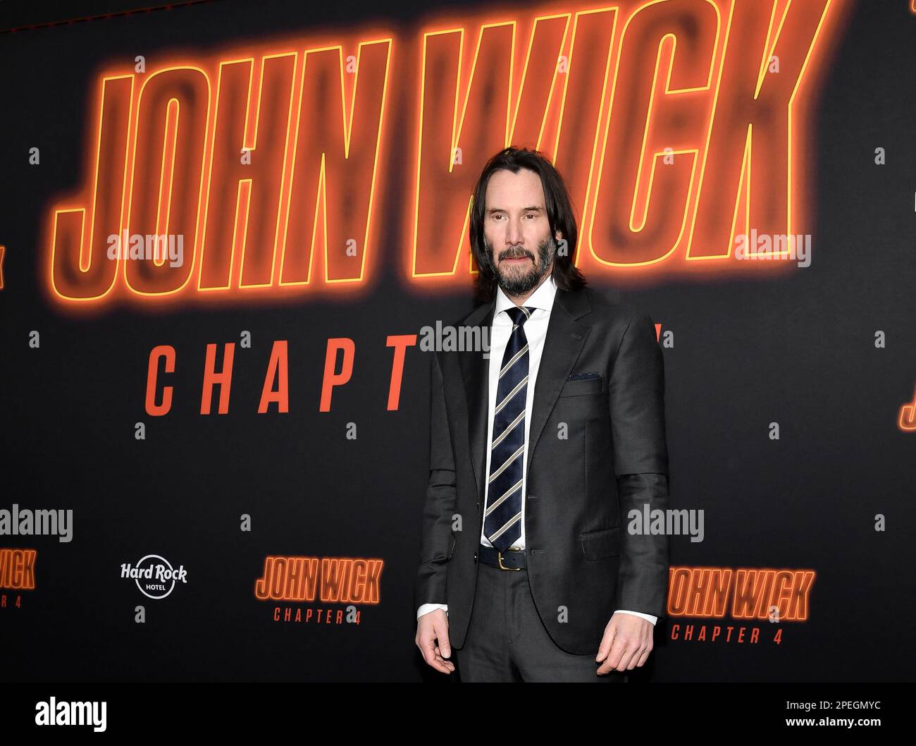Keanu Reeves attends a special screening of "John Wick: Chapter 4" at ...