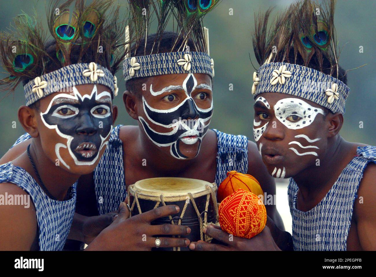 Dancers from Indian state of Gujarat perform Siddhi Dhamal dance at an ...