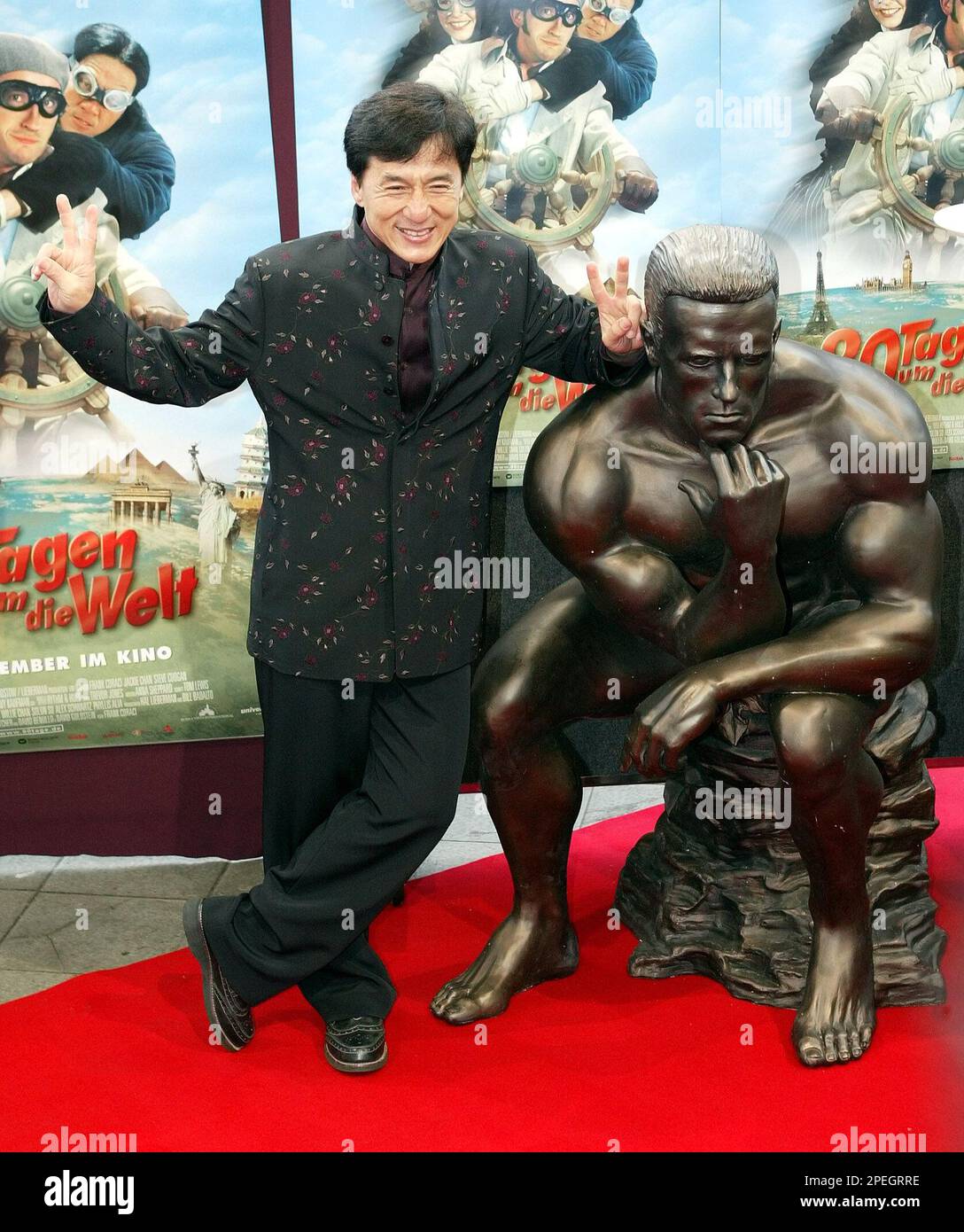Hong Kong born actor Jackie Chan poses for photographers in Berlin ...