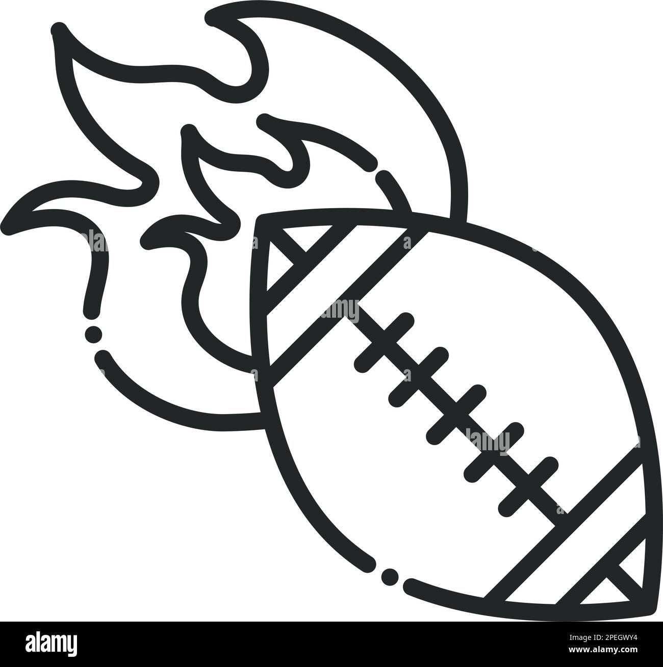 flaming ball american football Stock Vector Image & Art - Alamy
