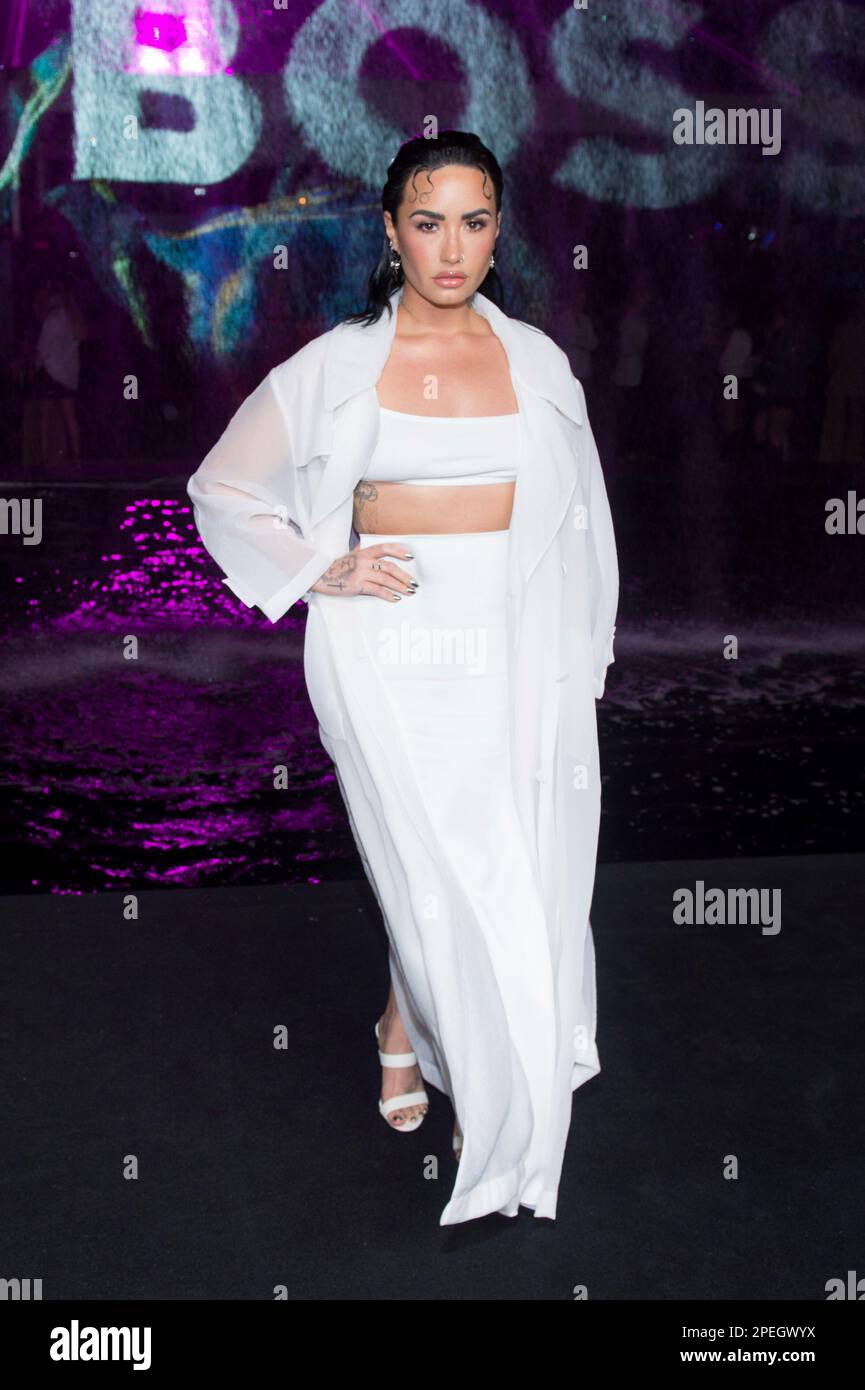 Demi Lovato attends the Boss Spring/Summer 2023 collection presentation ...