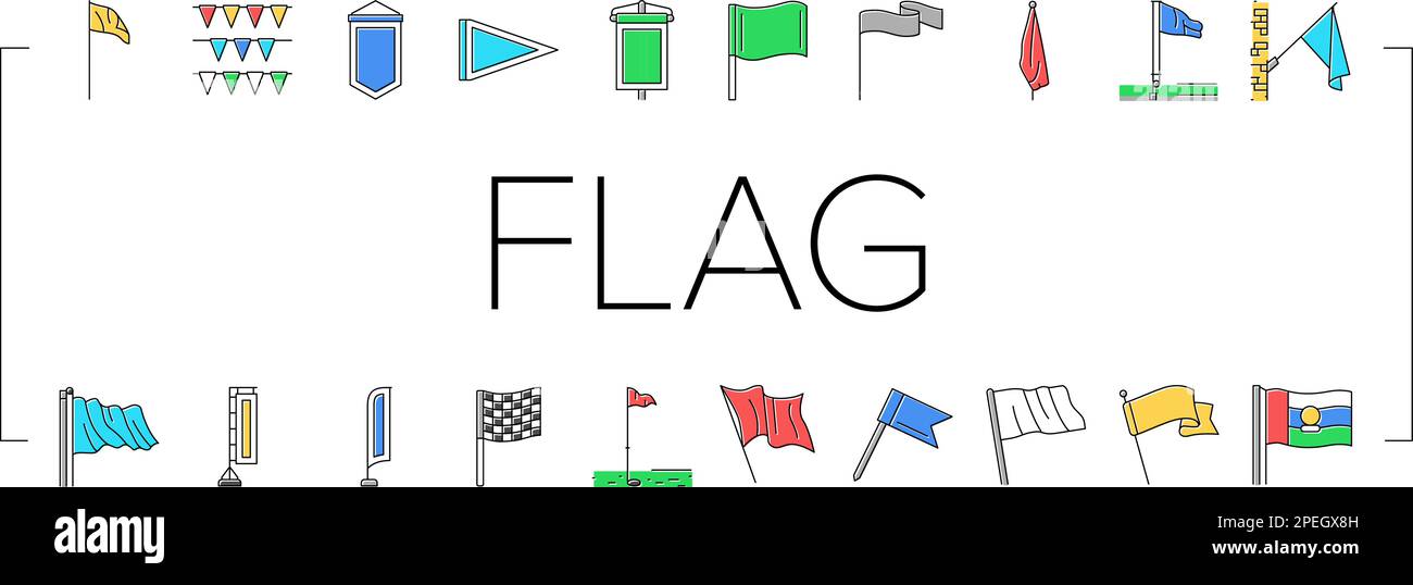 flag start web pennant map icons set vector Stock Vector Image & Art - Alamy