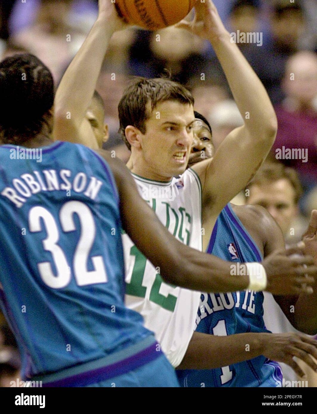 ** FILE ** Boston Celtics' Chris Herren, center, tries to keep the ball ...