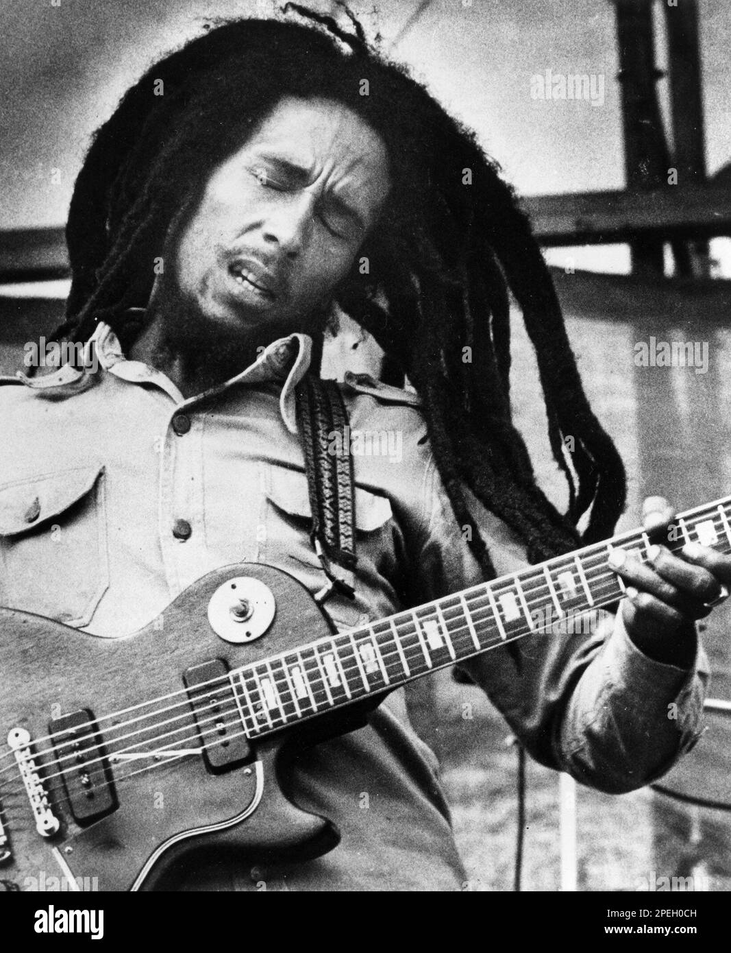 ** FILE ** Jamaican reggae singer Bob Marley is shown performing in ...