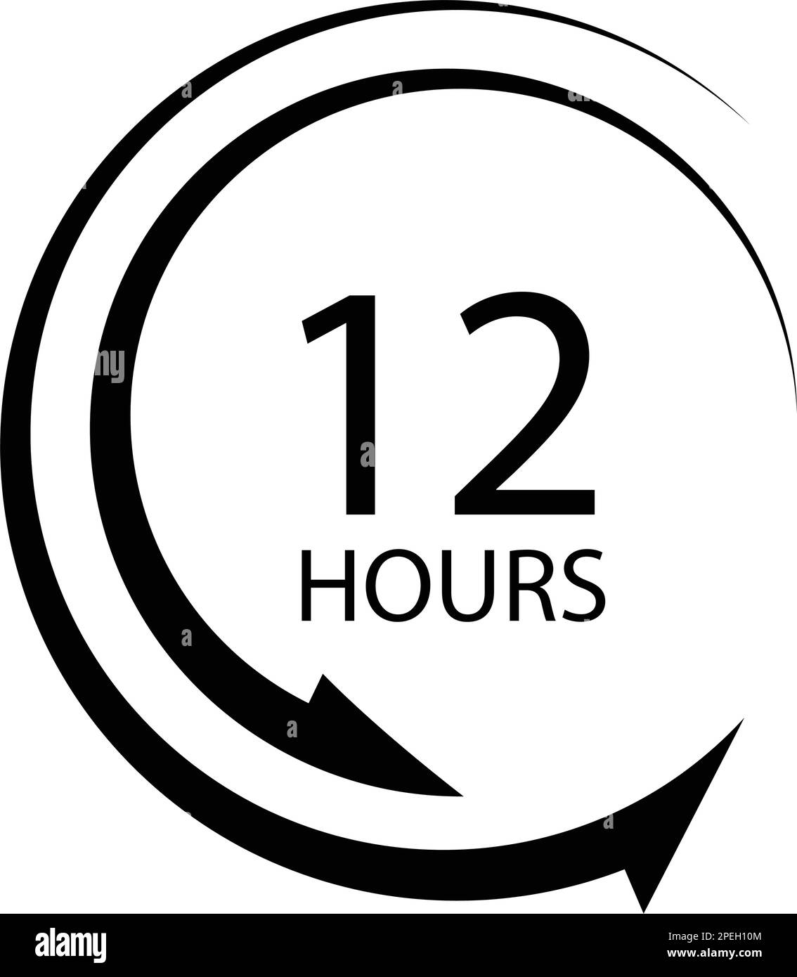 sign of 12 clock arrow hours logo vector icon illustration design Stock ...