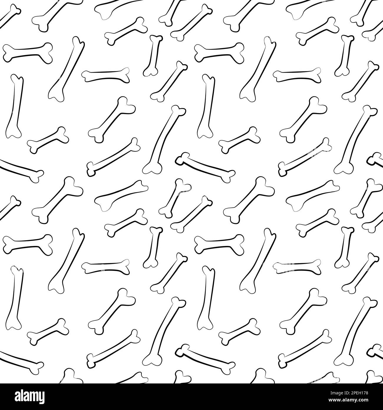 Seamless Bone Pattern, Halloween background in Vector Stock Vector ...