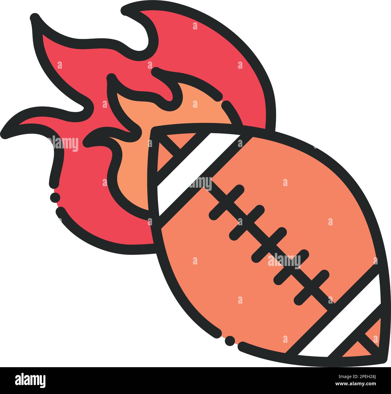 flaming ball american football Stock Vector Image & Art - Alamy