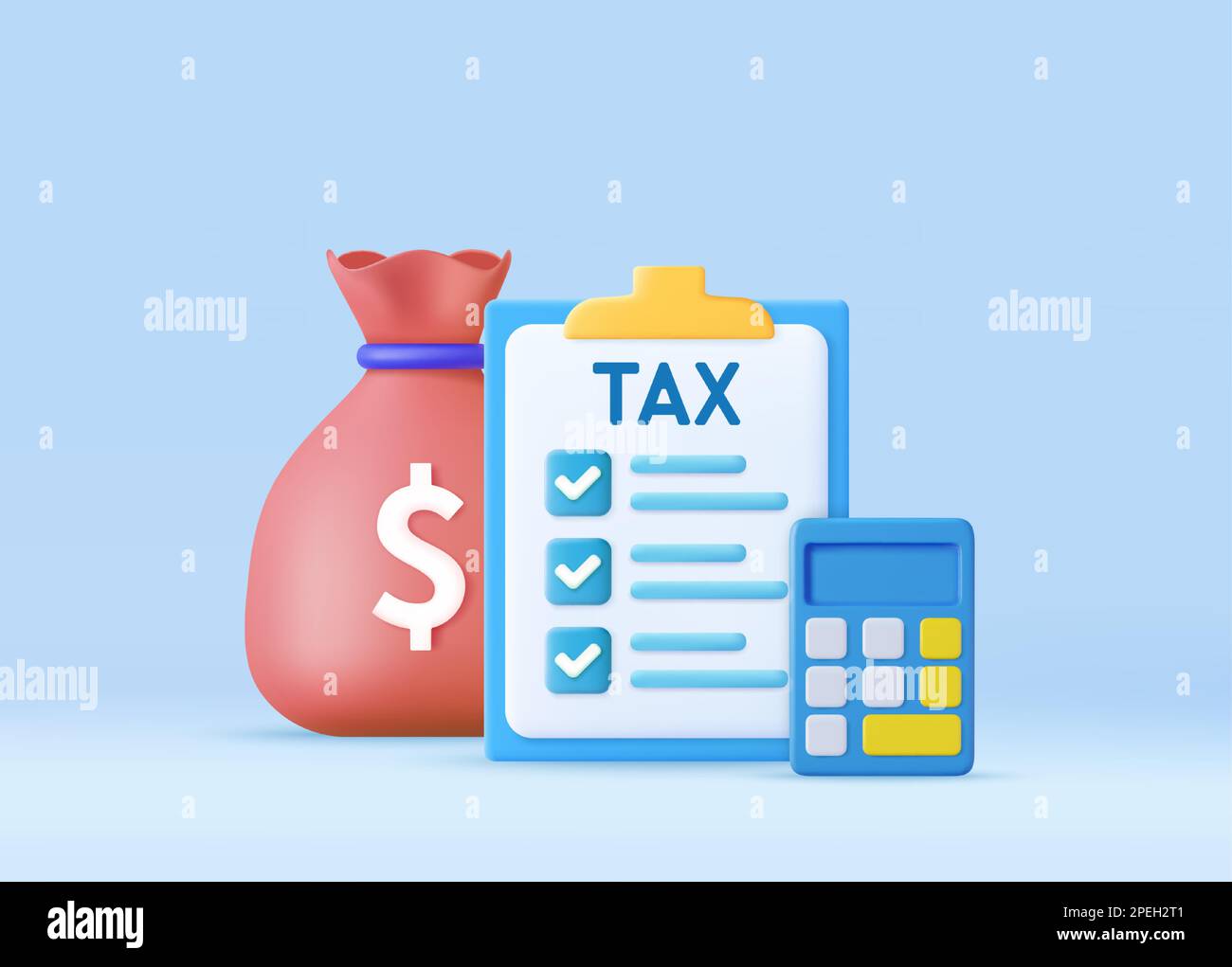 3d Tax payment and business tax concept Stock Vector Image & Art - Alamy