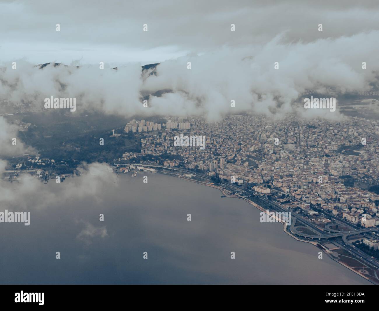 Izmir, Turkey - March 10, 2023: view from the sea of the new ...