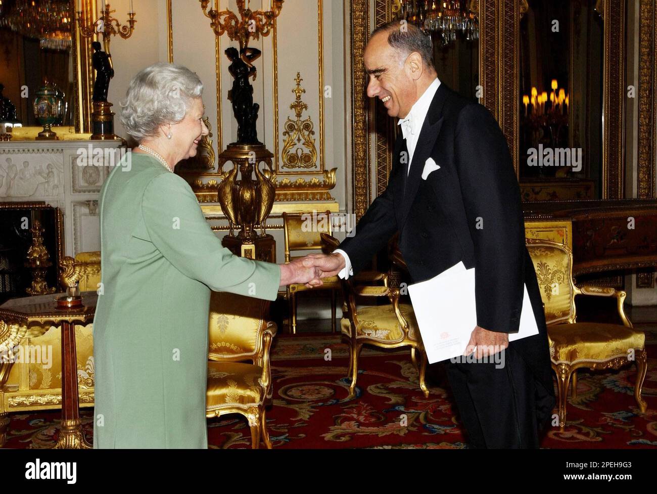 Britain's Queen Elizabeth II receives His Excellency the Ambassador of ...