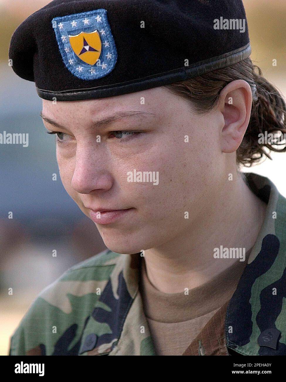 Army Spc. Sabrina Harman arrives for a pretrial hearing at Fort Hood ...