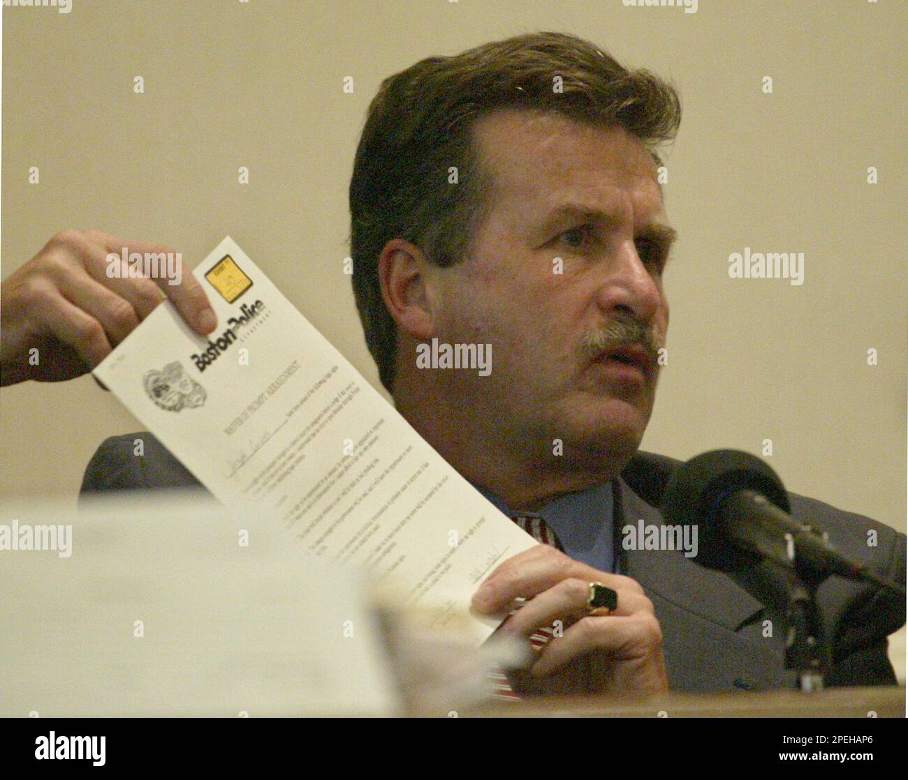 Boston police Detective Sgt. Daniel Keeler testifies in the trial of ...