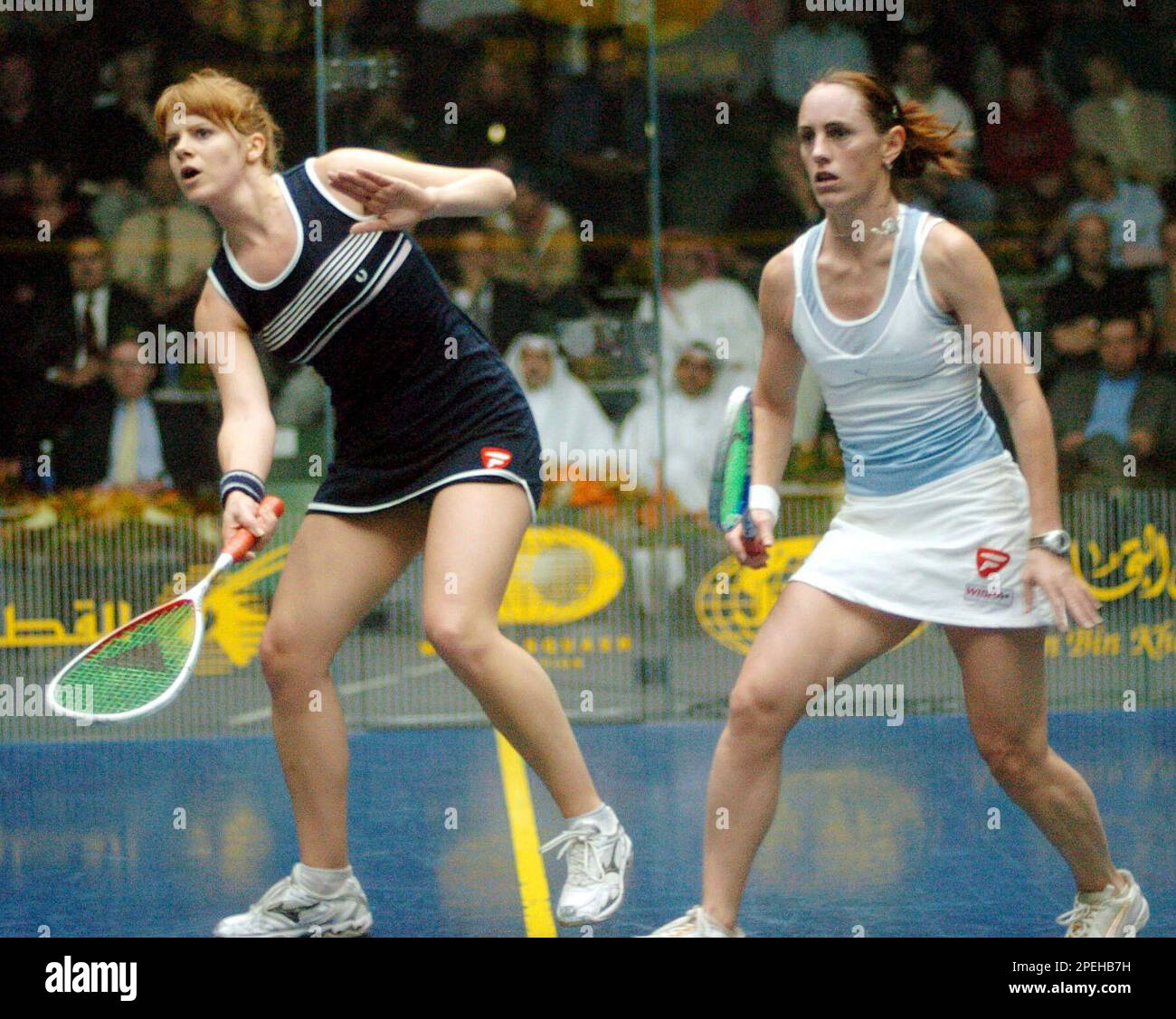 Vanessa Atkinson, left, of the Netherlands and Rachel Grinham of ...