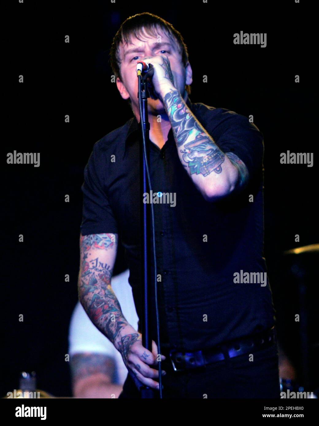 Lead singer Matt Hock of the Boston based rock band The Explosion ...