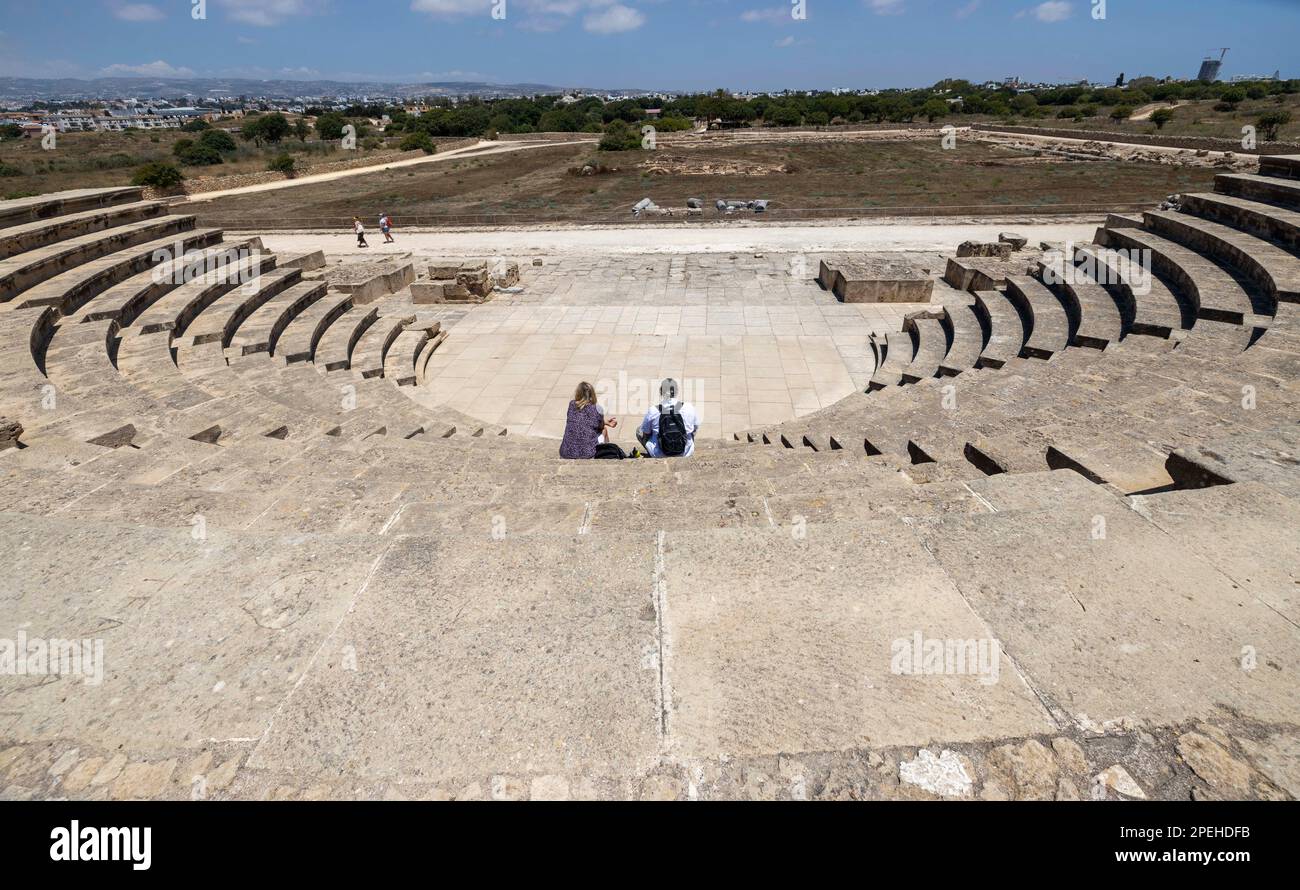 May 23, 2022, Paphos, Cyprus: Odeon theatre, second century AD, about ...