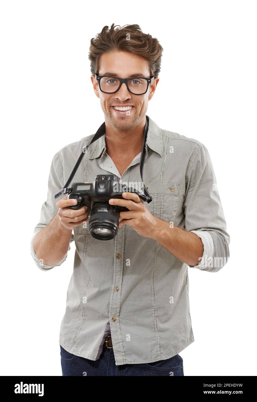 I need 1 more picture...Portrait of a handsome young photographer with ...