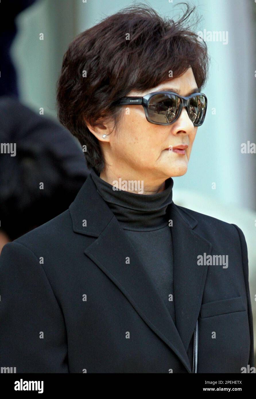 James Wong's first wife Wah Wa walks out of the Collision crematorium ...