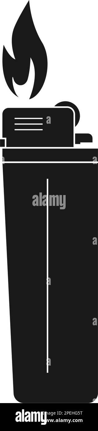 Lighter icon simple illustration Black and White Stock Photos & Images ...
