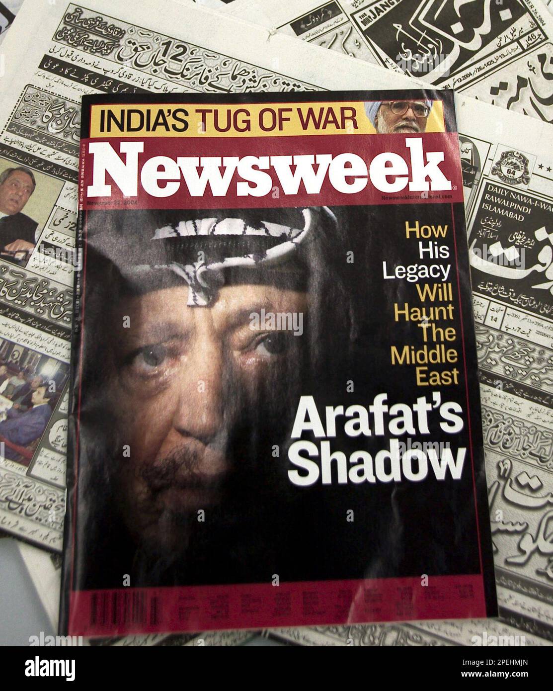 The Nov. 22, 2004, issue of Newsweek magazine seen with Pakistani ...