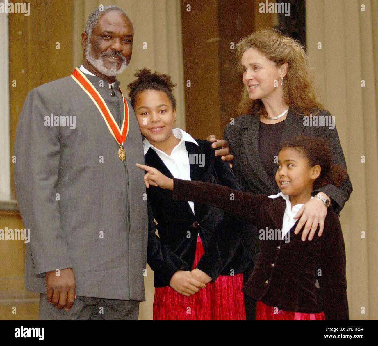 Opera bassist Sir Willard White with partner Franziska, and daughters ...