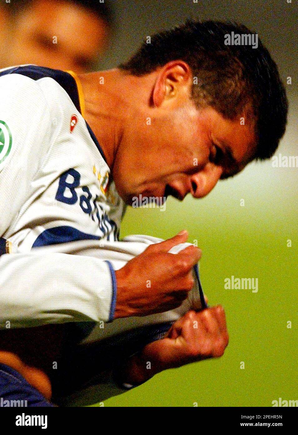Pumas' Joaquin Botero celebrates his goal against Veracruz during a ...