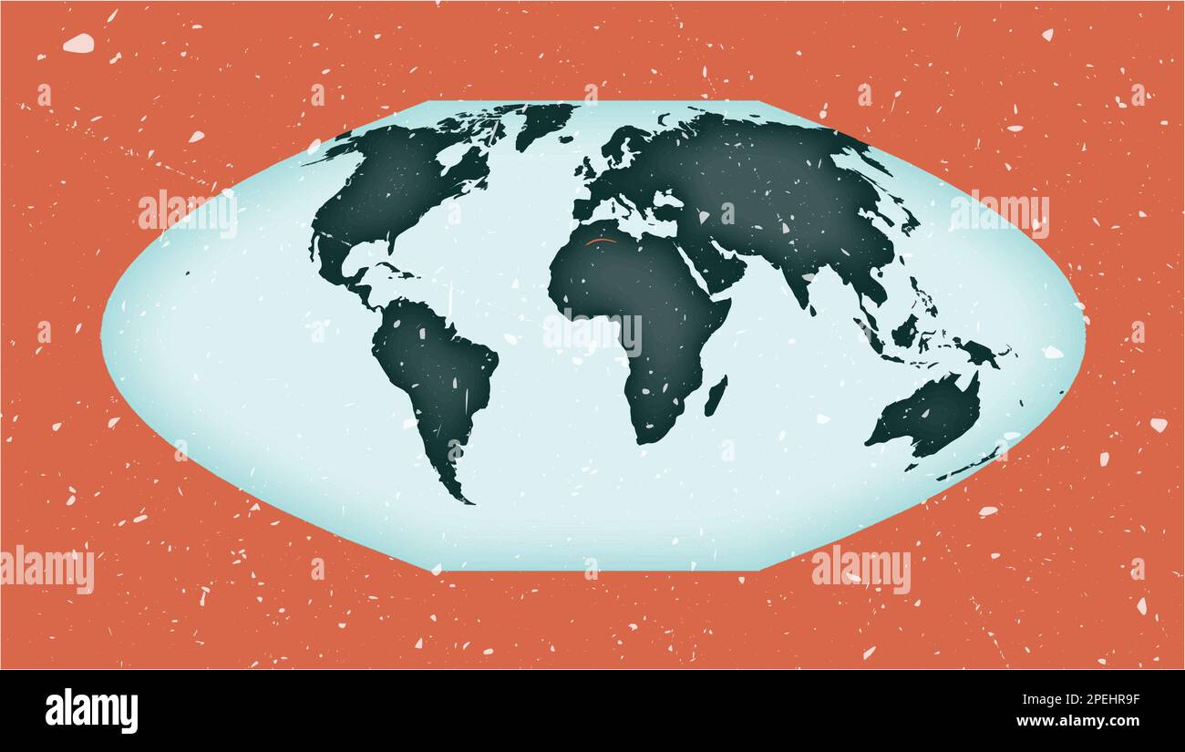 World Map Poster. McBryde-Thomas flat-polar parabolic pseudocylindrical ...