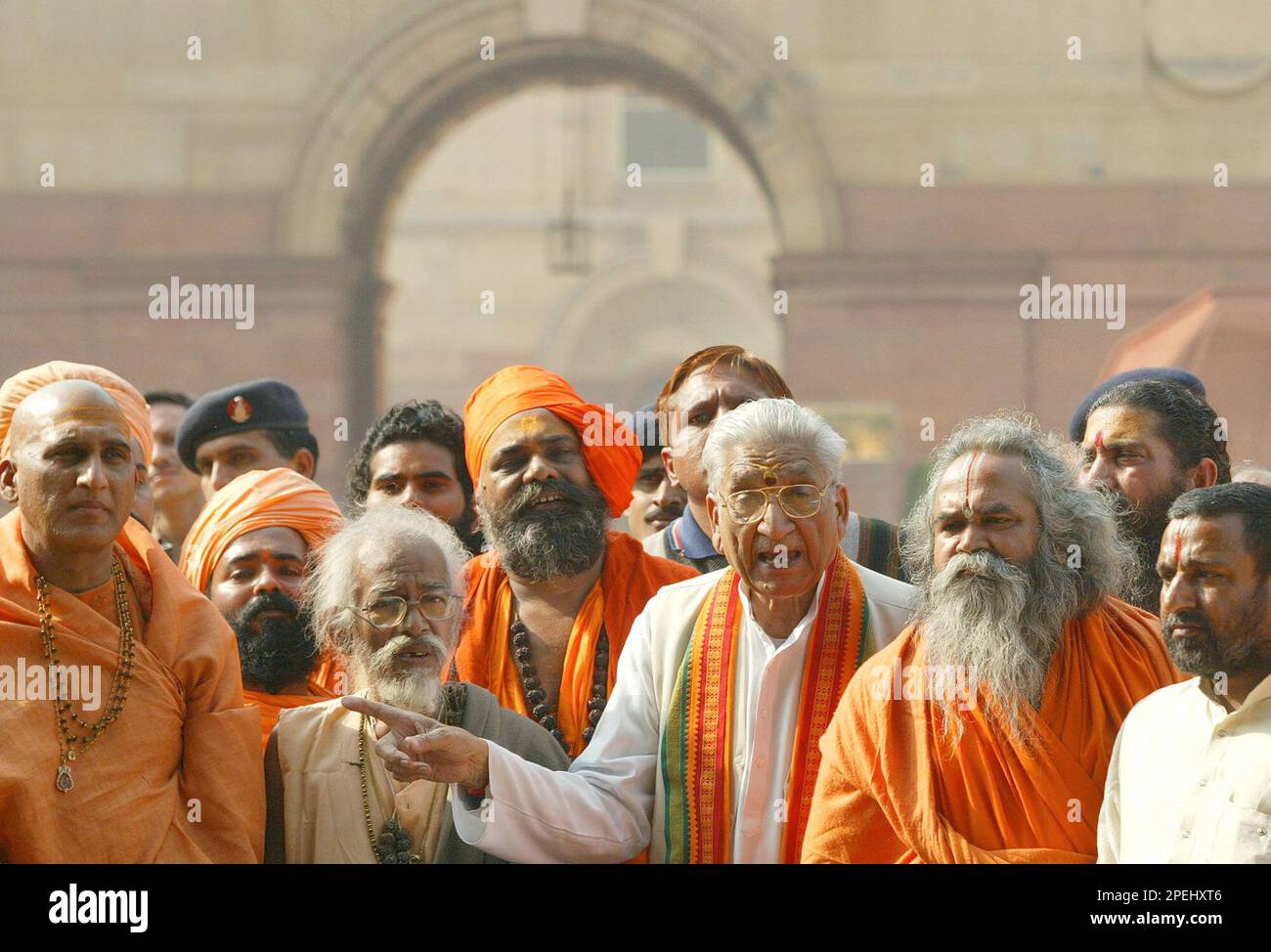 Vishwa Hindu Parishad, or World Hindu Council president Ashok Singhal ...
