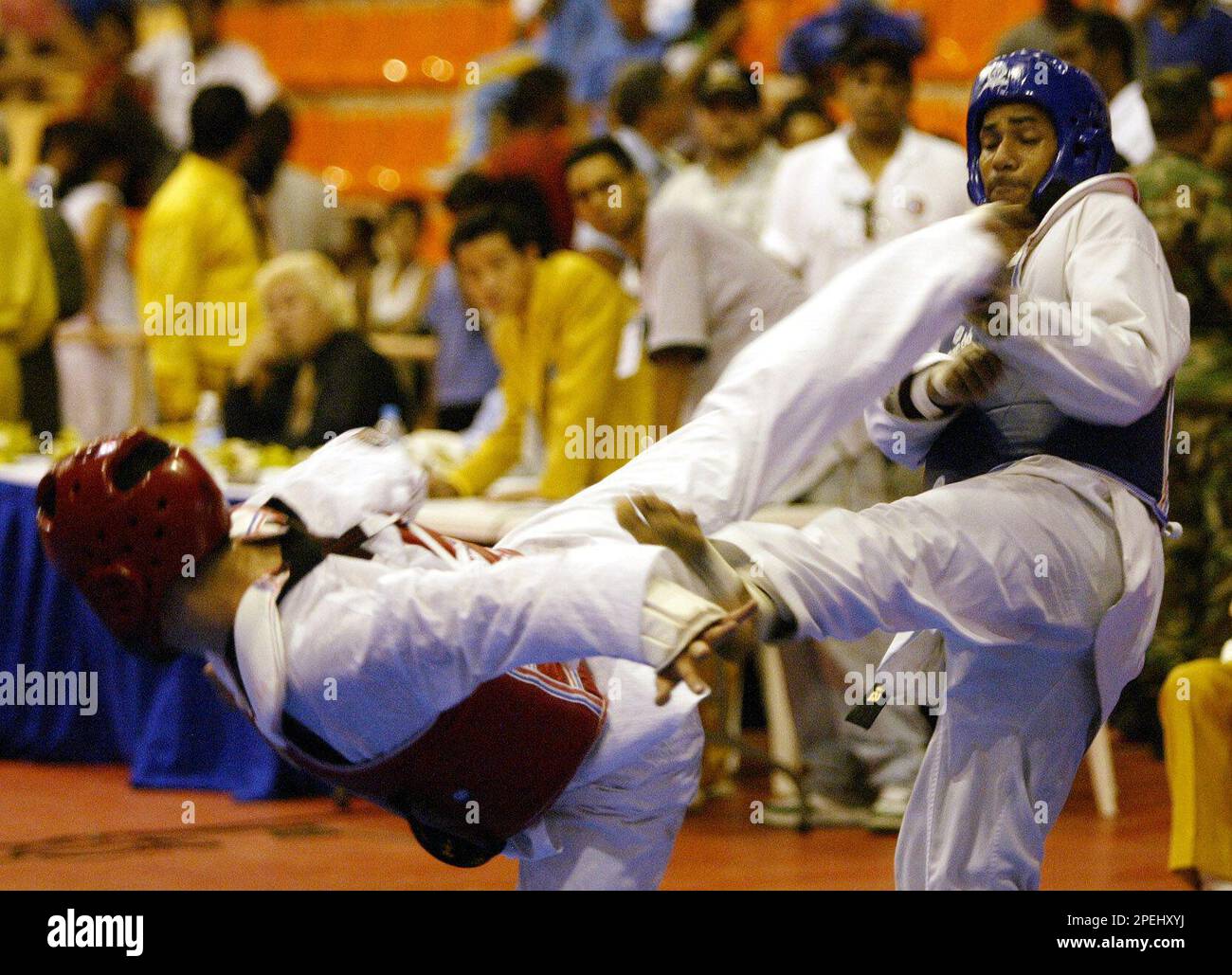 Venezuela's Alex Amatima, right, and Canada's Erck Ahn fight during ...