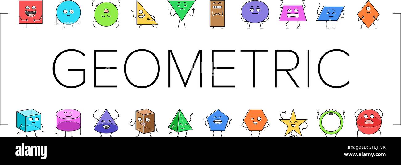 geometric shape character icons set vector Stock Vector Image & Art - Alamy