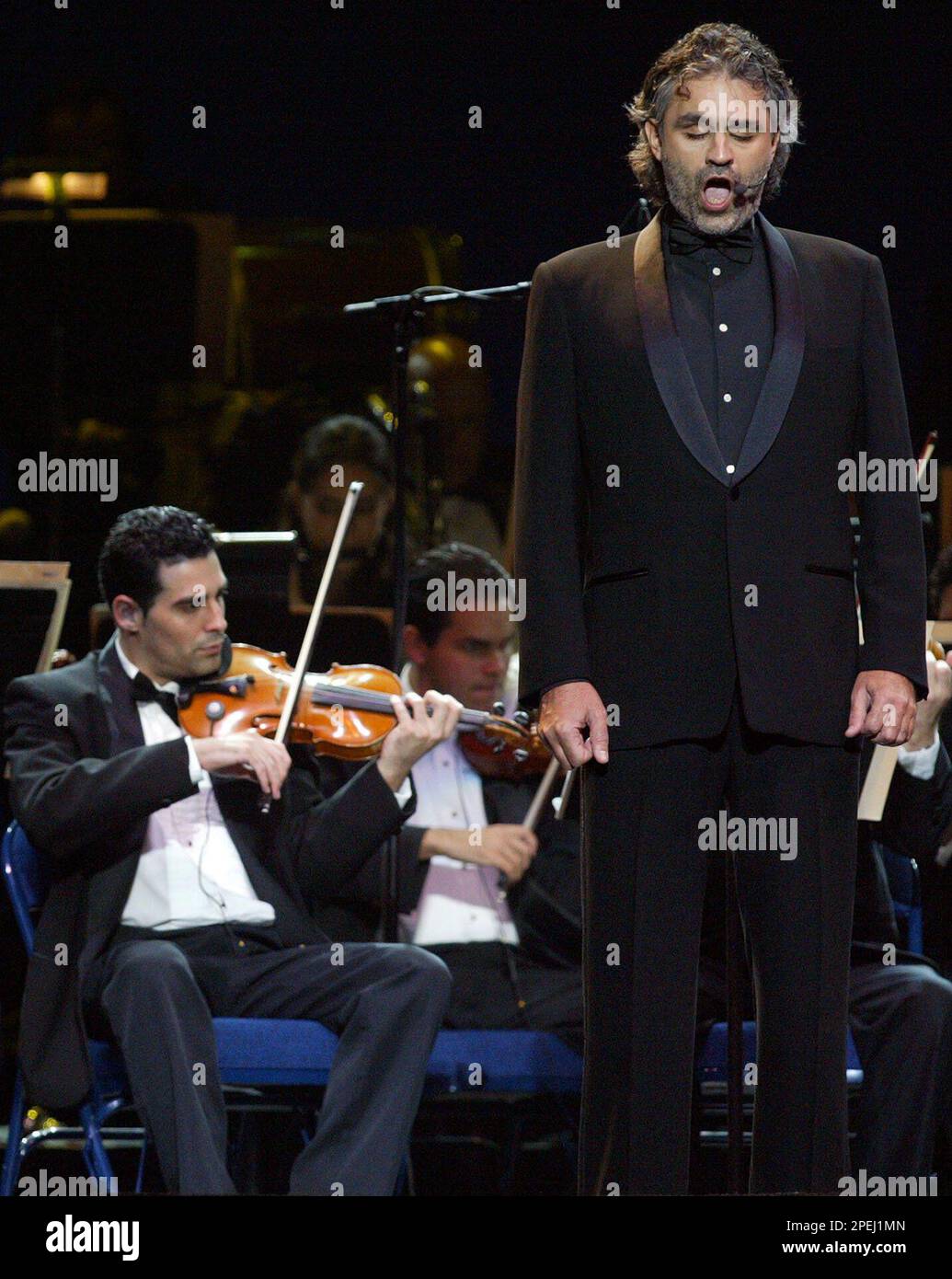 Italian Opera singer Andrea Bocelli performs with the Puerto Rico ...