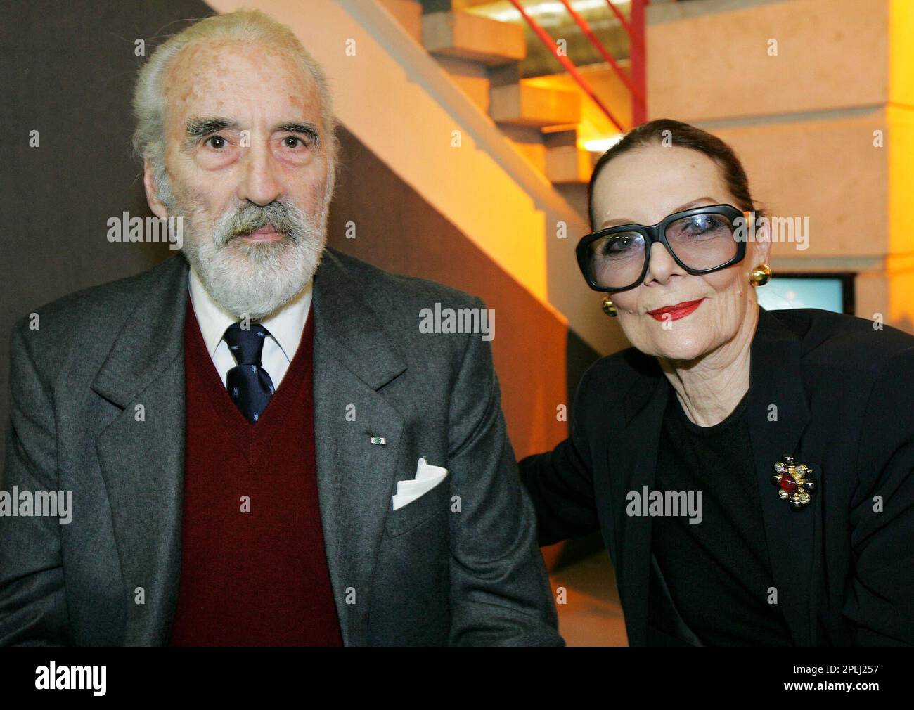 British actor Christopher Lee UNICEF Goodwill Ambassador, left, and its ...