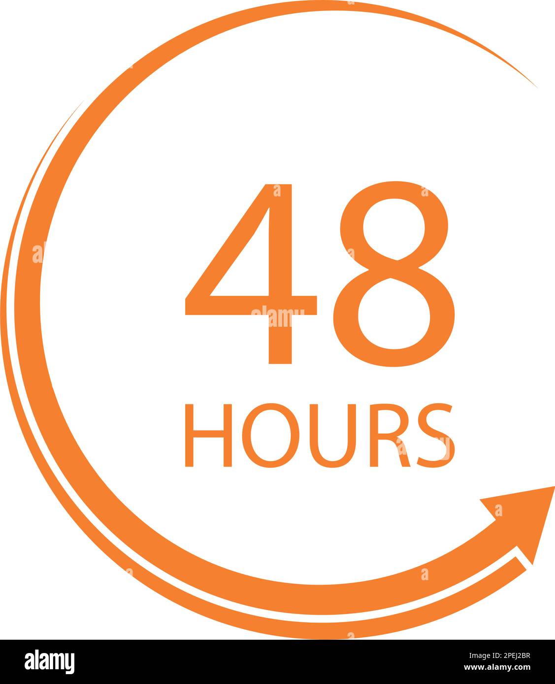 sign of 48 clock arrow hours logo vector icon illustration design Stock ...