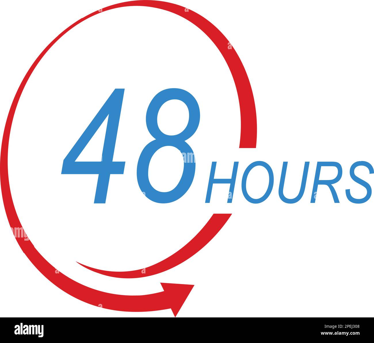 sign of 48 clock arrow hours logo vector icon illustration design Stock ...