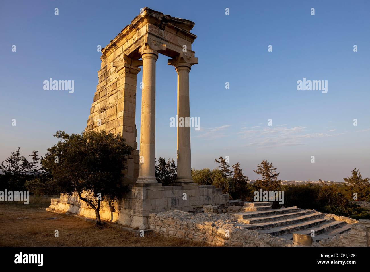 May 23, 2022, Kourion, Cyprus: The temple of Apollo at Kourion. The ...