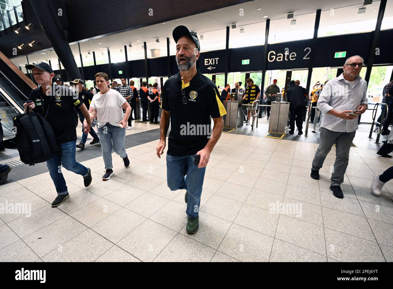 MCC Reserve members arrive for the AFL Round 1 match between the ...
