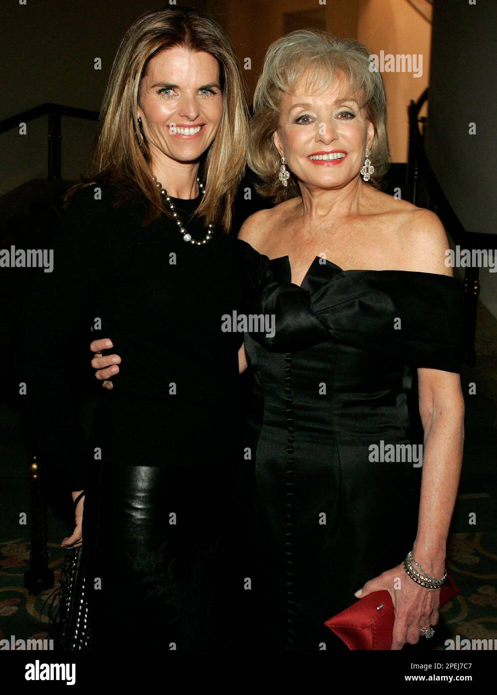 Maria Shriver and Barbara Walters attend the Museum of Television and ...
