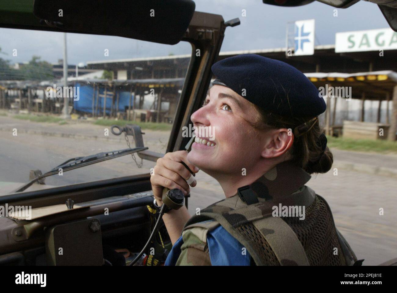 Corporal Chef Nadine Bchda Silva Santos from Trets in France smiles as ...