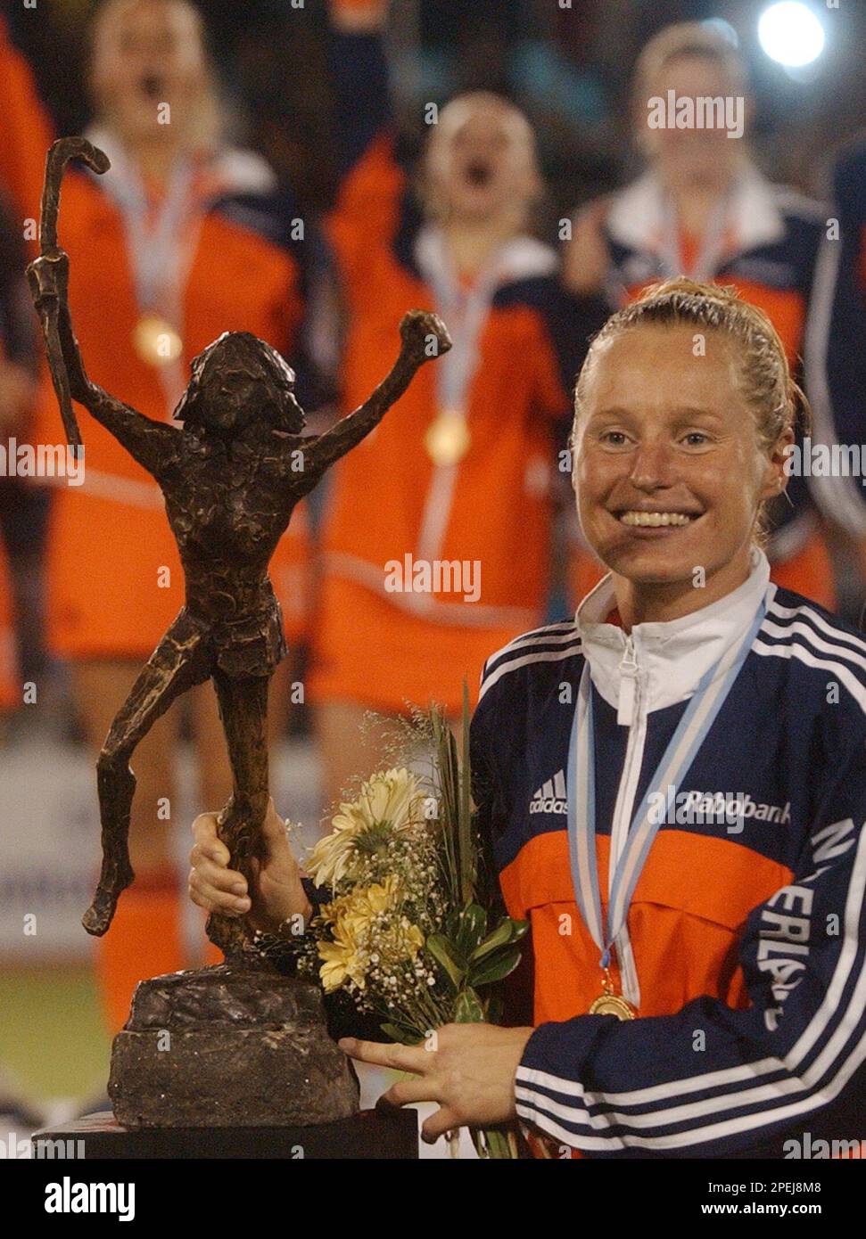 Netherlands women's hockey team captian Minke Booij poses for a photo ...