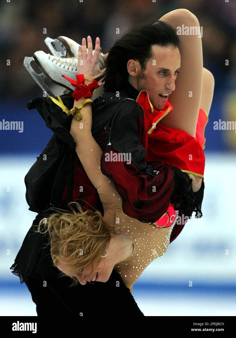 Israel's Galit Chait, bottom and Sergei Sakhnovski peform during the ...