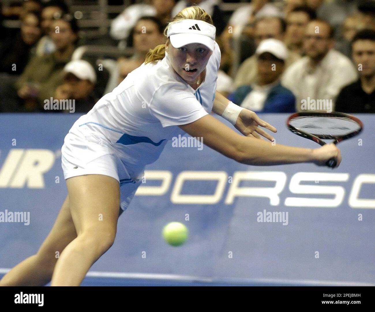 Vera Zvonareva of Russia reaches for a return during her 6-4, 7-5 loss ...
