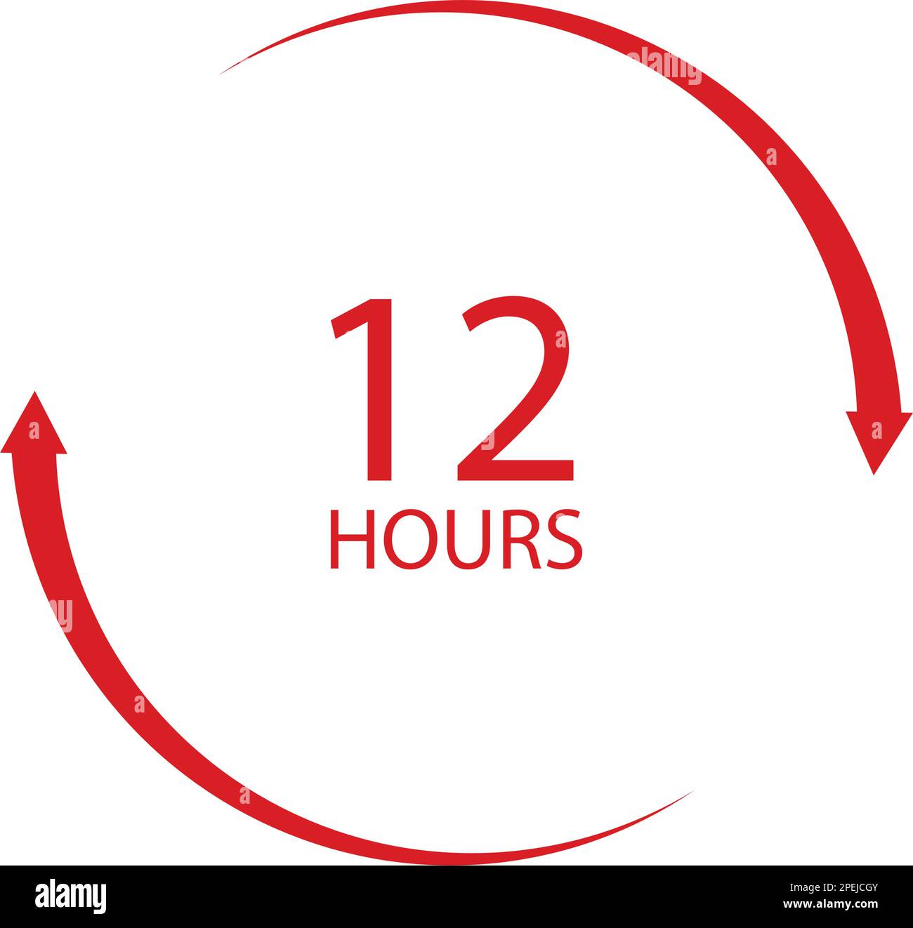 sign of 12 clock arrow hours logo vector icon illustration design Stock ...