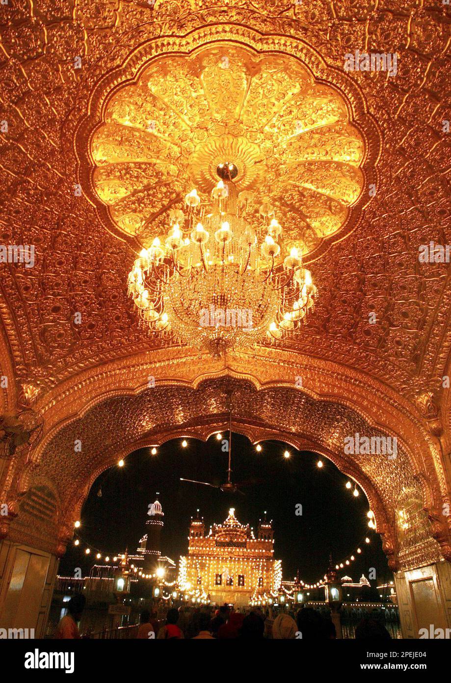 Golden Temple, Sikhisms holiest shrine, as seen during Diwali ...